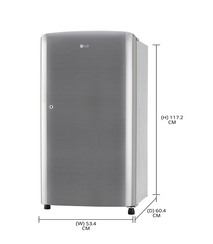 LG 190 L Direct Cool Single Door 3 Star Refrigerator (Shiny Steel, GL ...